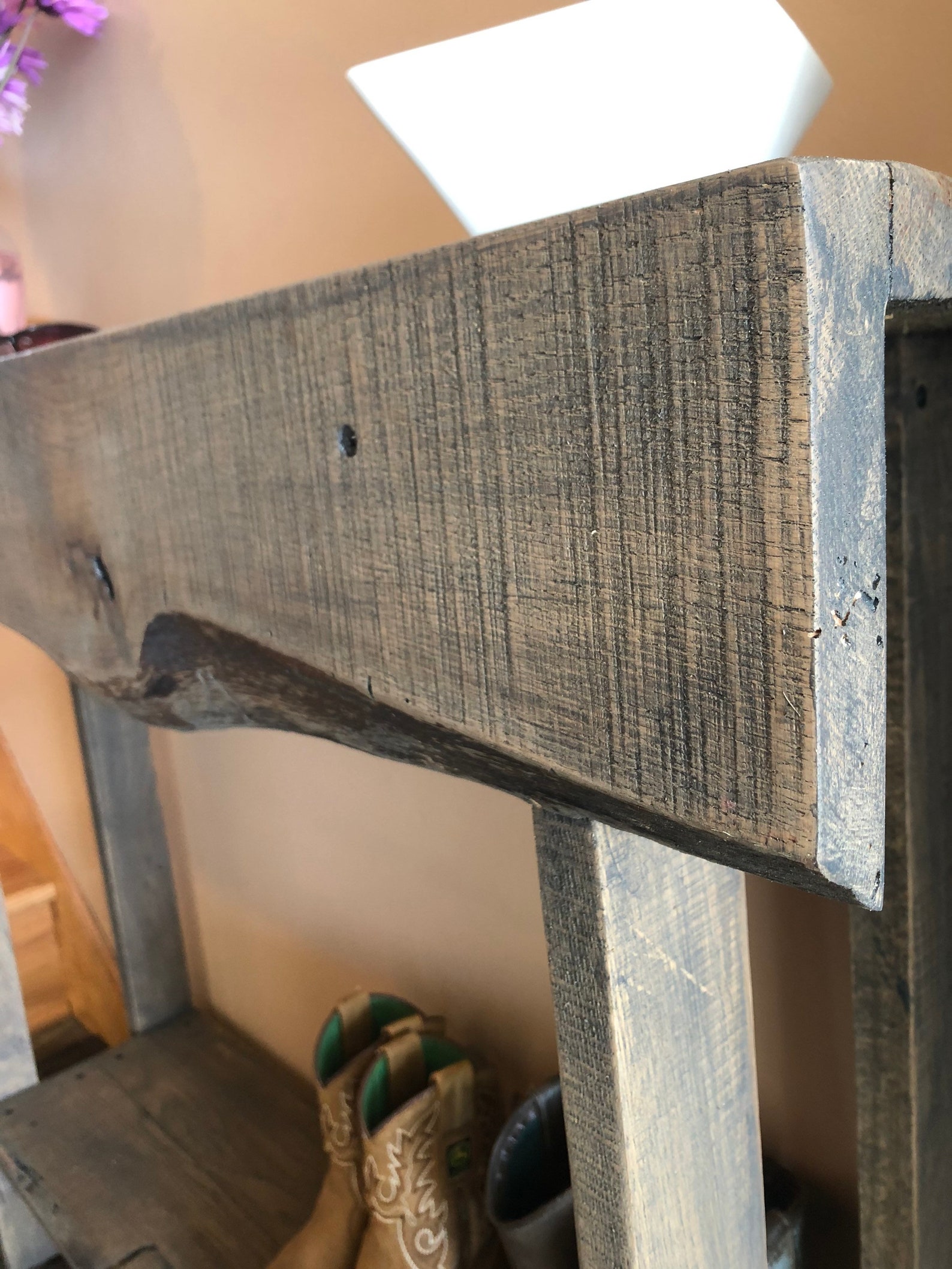 Custom Built Rough-sawn Oak Entry Way/console Table - Etsy