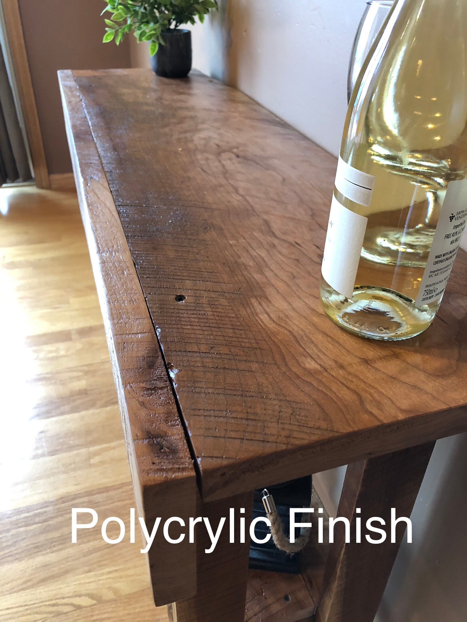 Reclaimed Cherry Wood Entry Way/console Table Rustic - Etsy