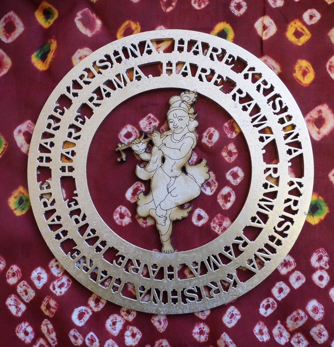 Hare Krishna Plaque Religious Home Decor - Etsy