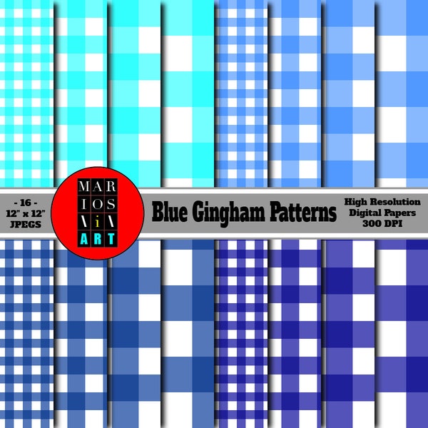 Blue Gingham - Etsy