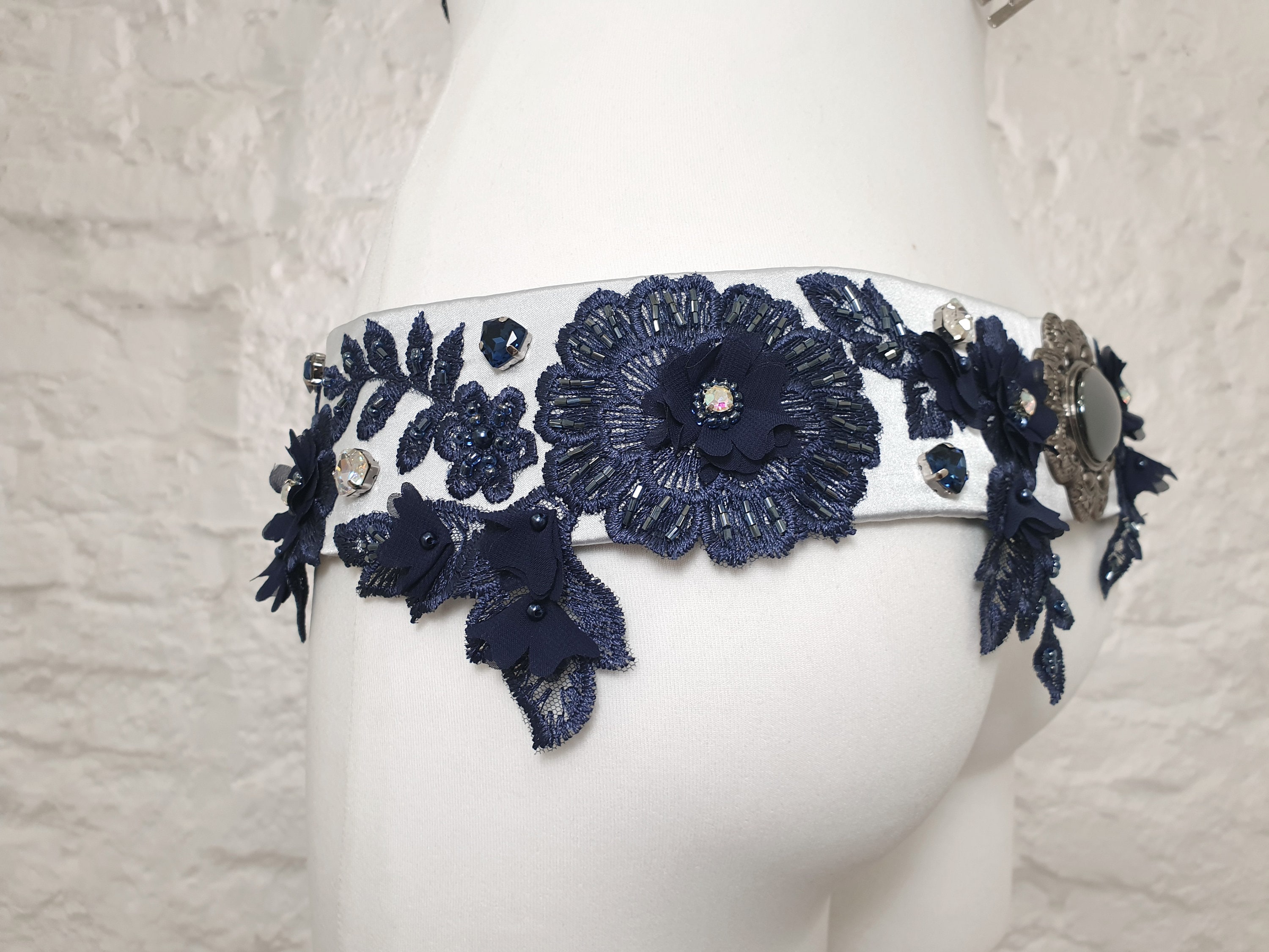 Blue Silver Tribal Fusion Costume Fusion Belly Dance Costume | Etsy