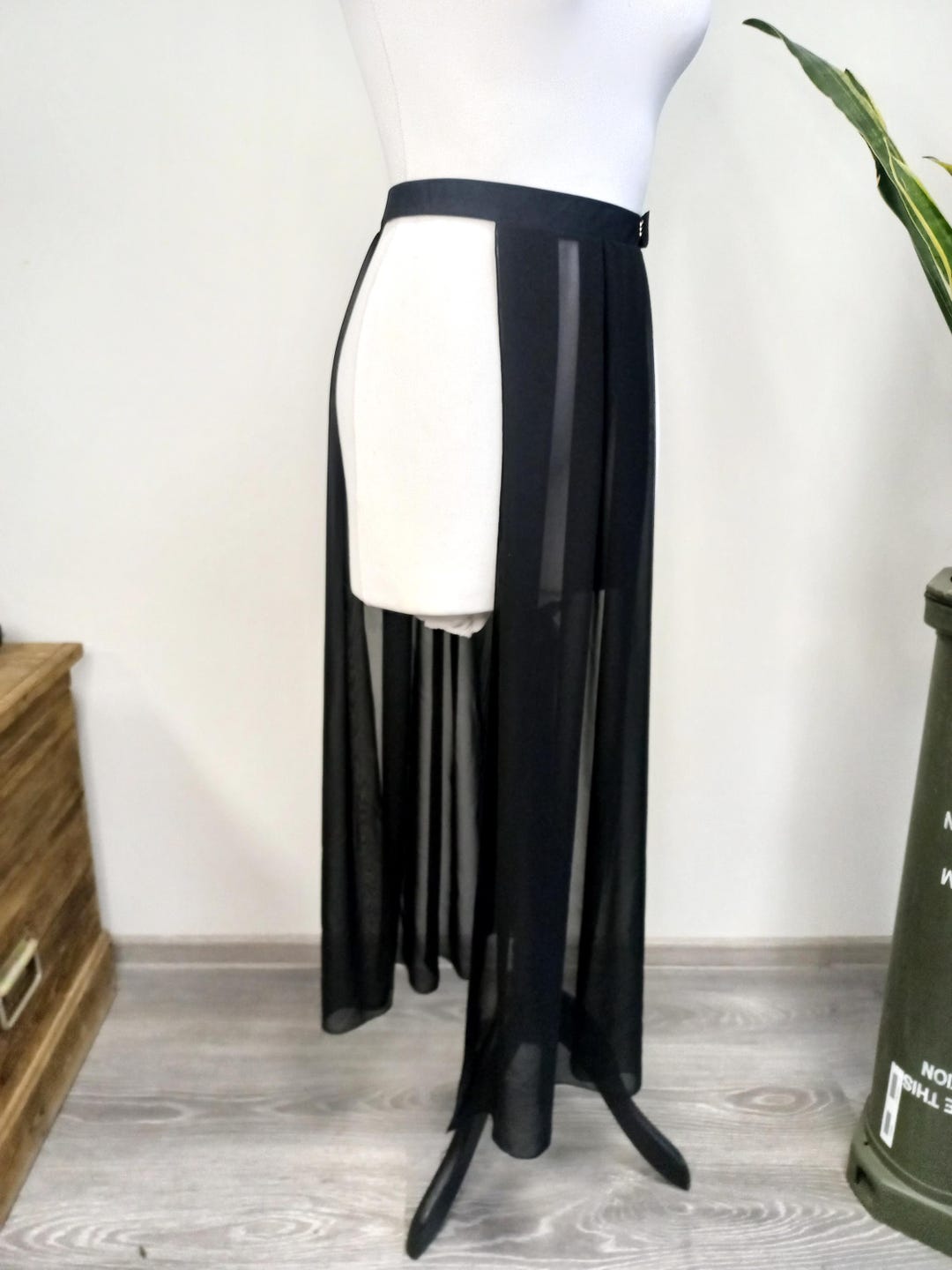 Custom Burlesque Chiffon Pannel Skirt With a Hook, Removal - Etsy