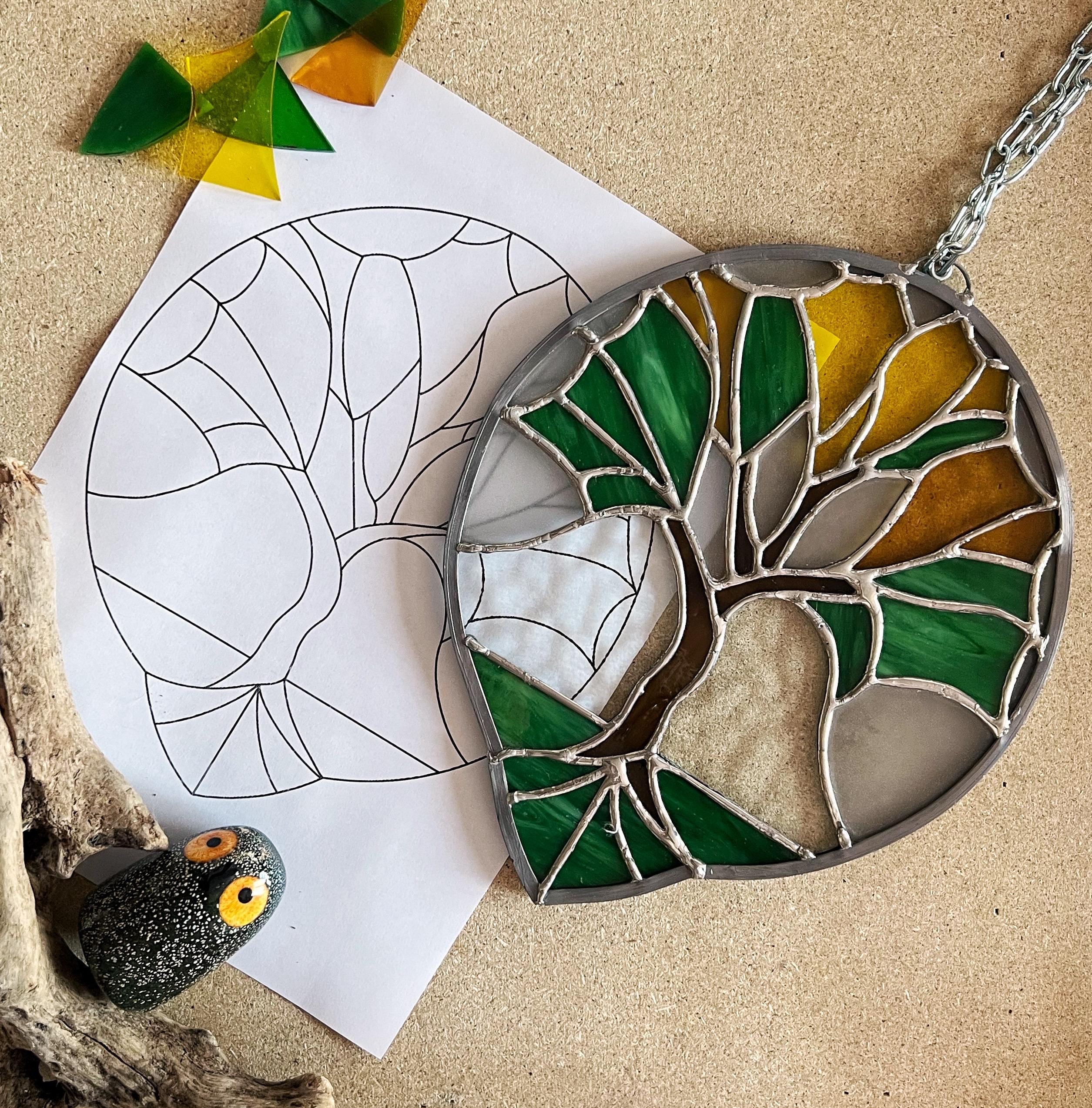 Stained Glass Pattern Tree of Life Suncatcher - Etsy