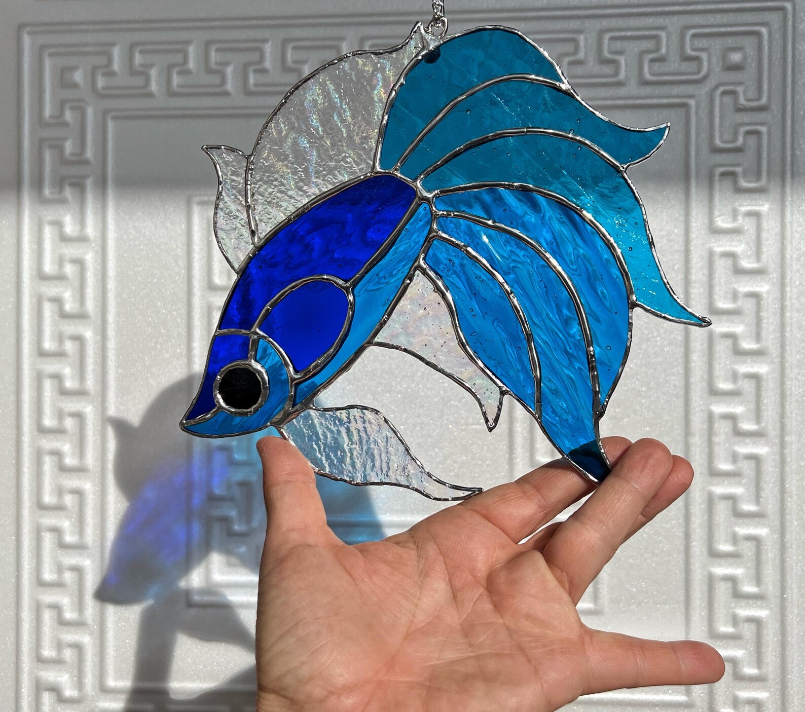 Betta Fish Stained Glass Suncatcher - Etsy