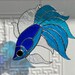 Betta Fish Stained Glass Suncatcher - Etsy