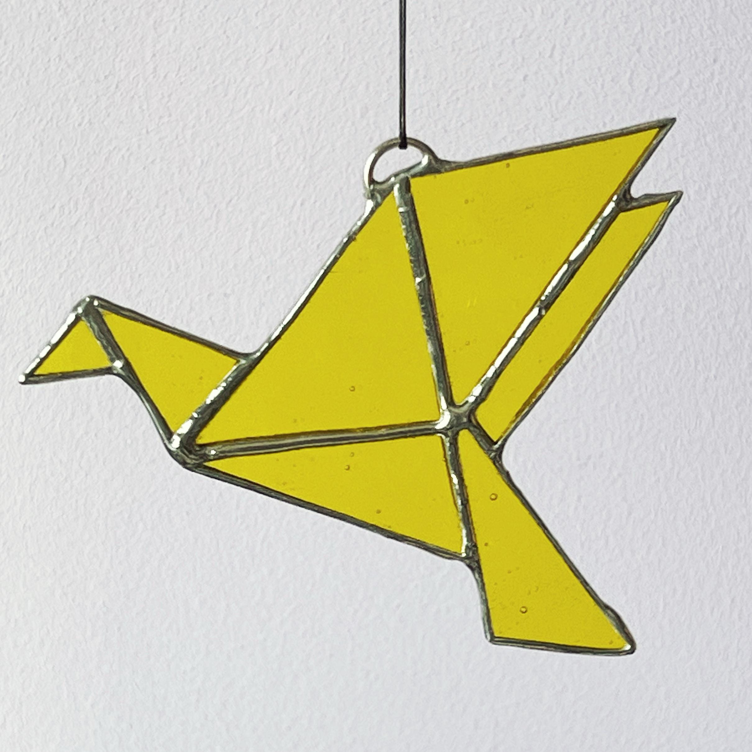 Origami Crane Stained Glass Suncatcher - Etsy