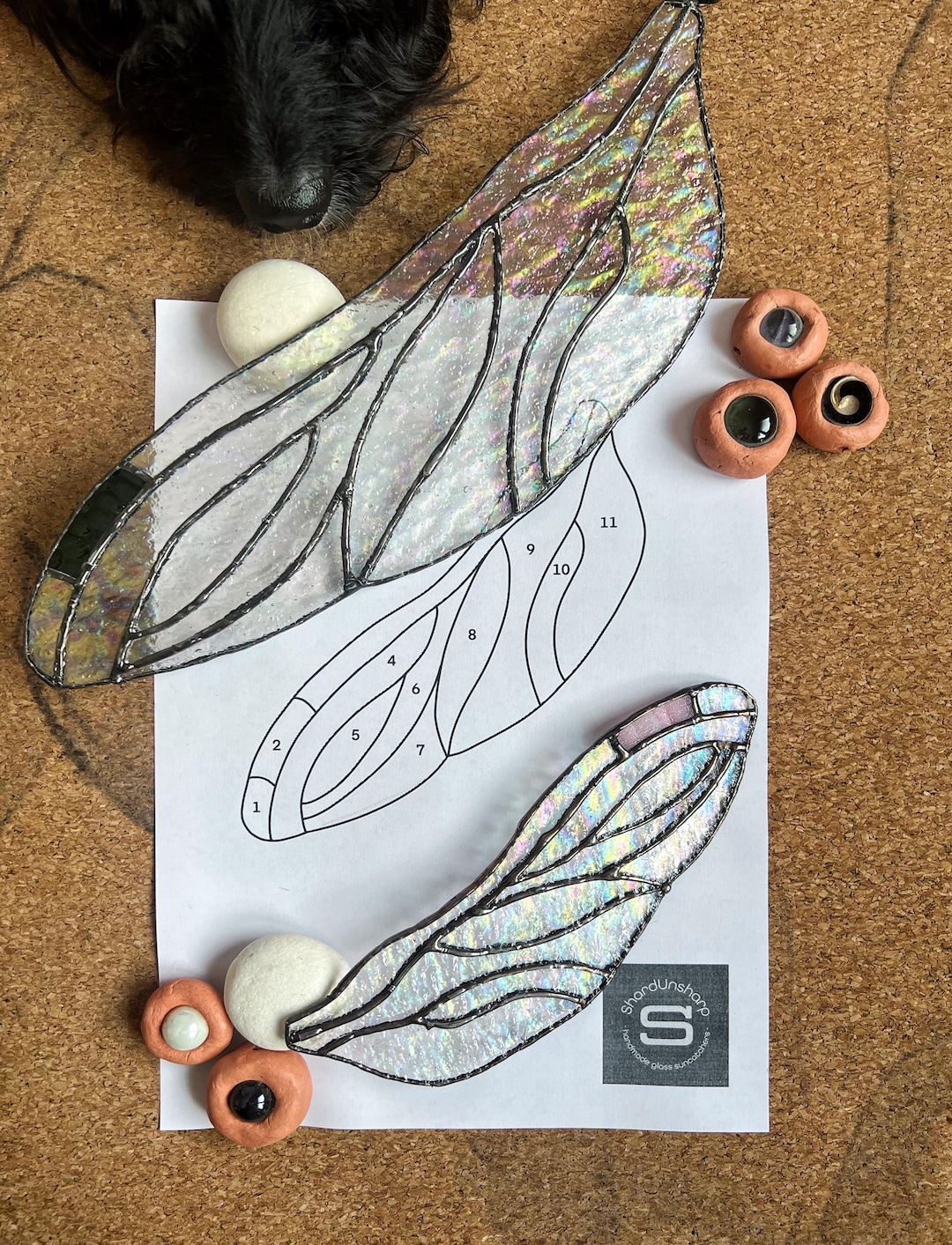 Dragonfly Wing Stained Glass Suncatcher Pattern - Etsy