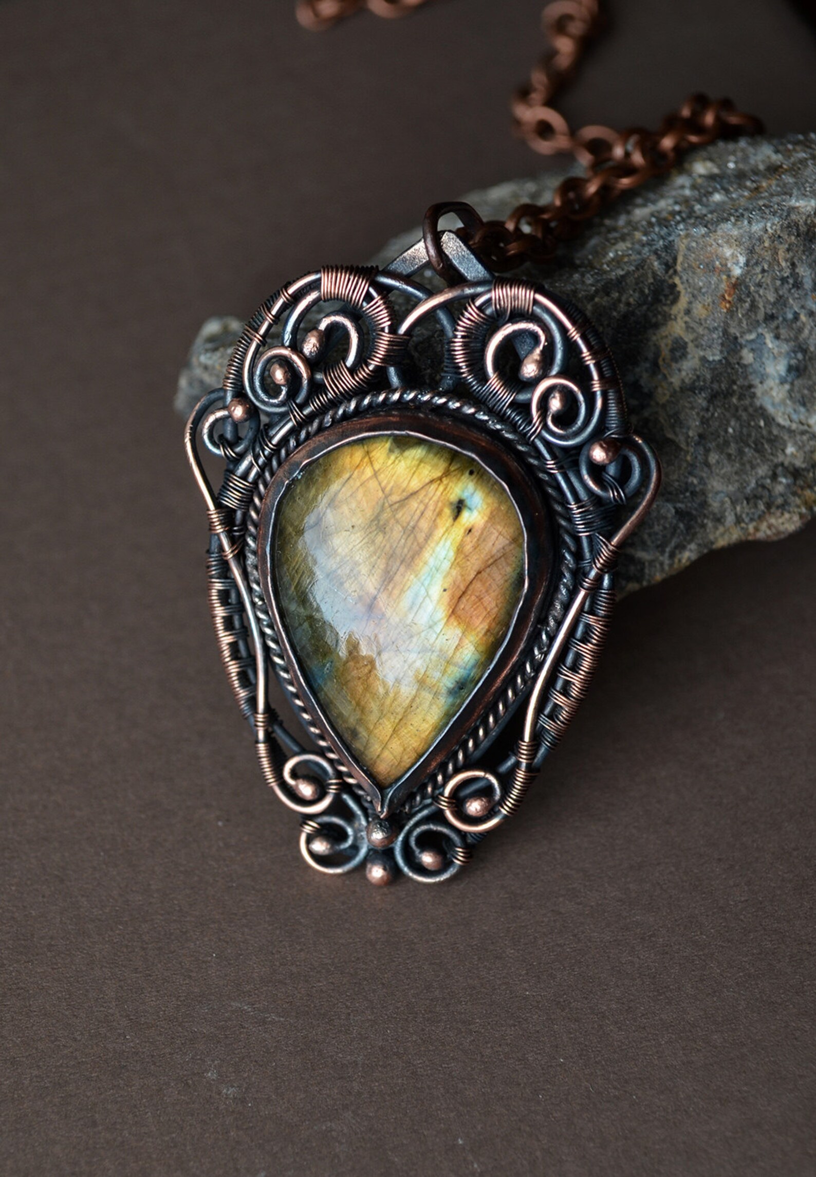 Labradorite Jewelry, Wire Wrapped Labradorite, Wire Wrap, Wire Wrapped ...