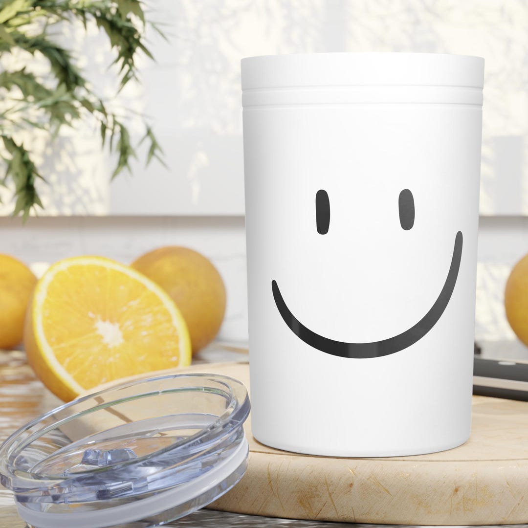 Personalized Smiley Face Tumbler, Custom Name Stainless Steel Cup, Gift ...