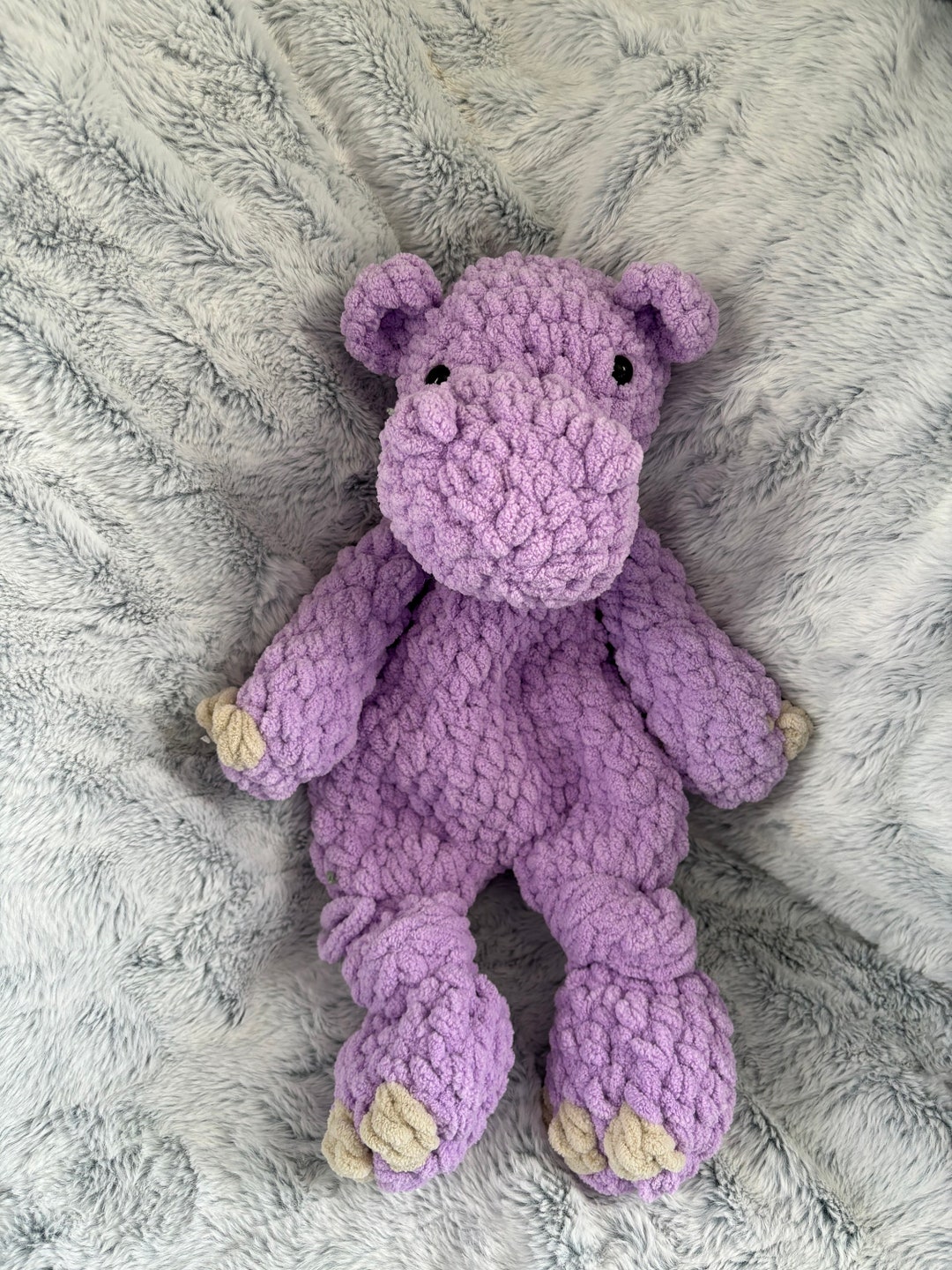 Hippo Knotted Lovie Toy Stuffie - Etsy