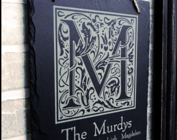 Personalized Family Initial Sign,slate Sign,personalized Gift,family ...