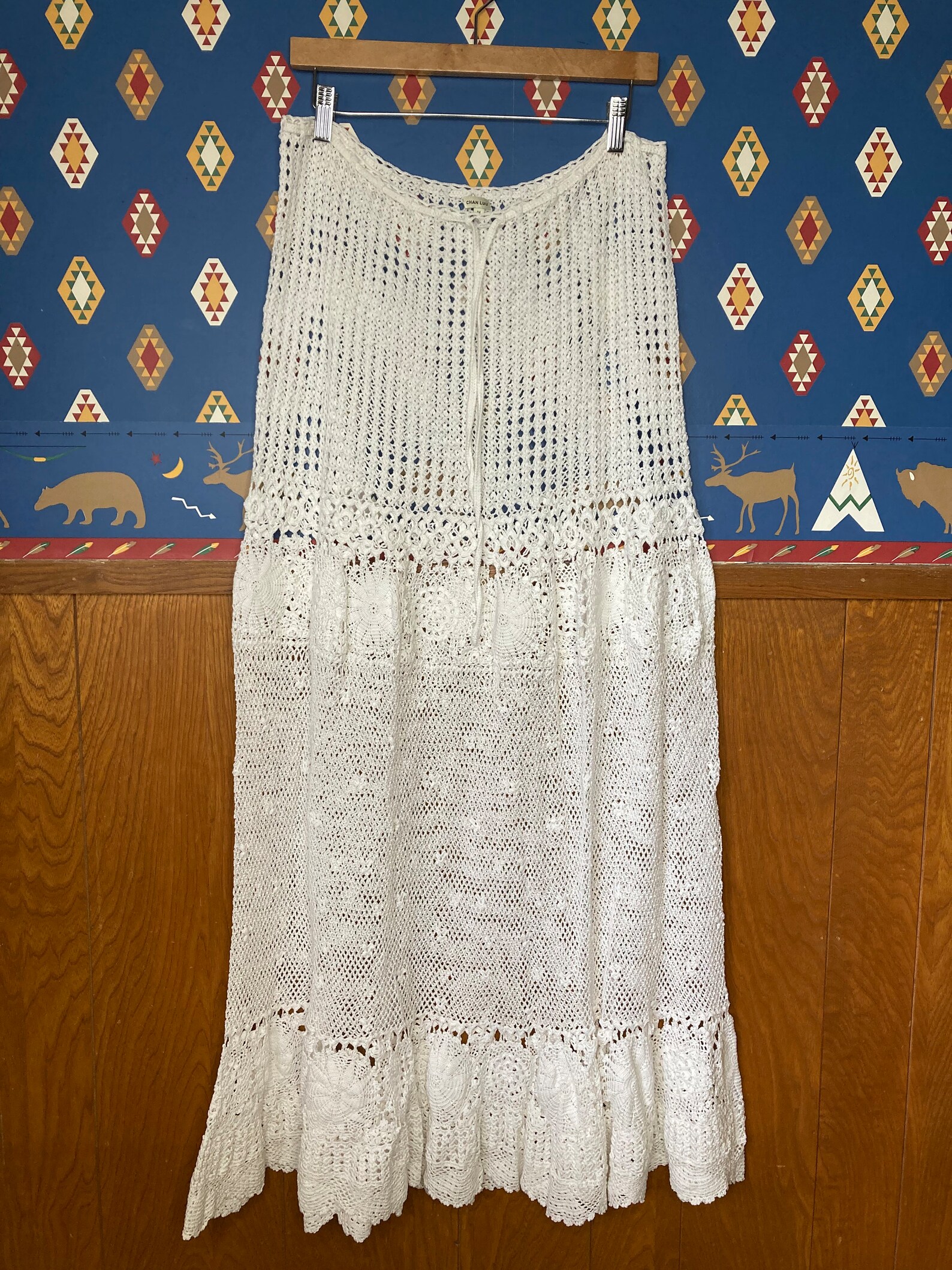 Chan Luu Full Length Crochet Skirt Medium Long Maxi Chic Women's Skirt ...