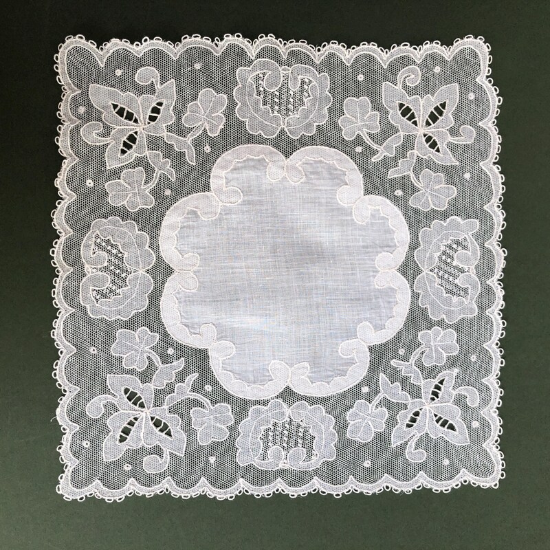 Antique Lace Handkerchief - Etsy