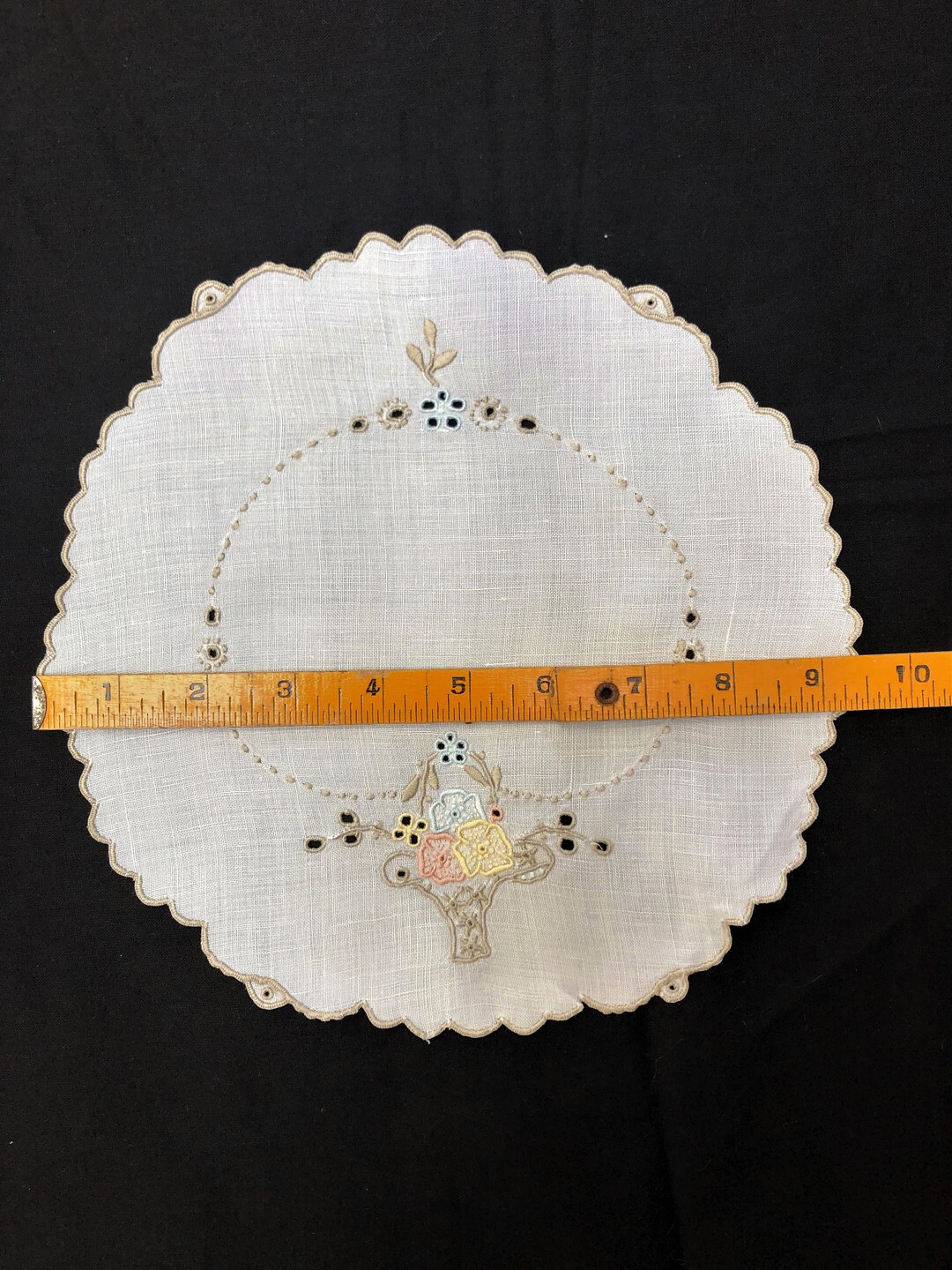 Linen Doily, Table Saver, Vanity Mat - Etsy