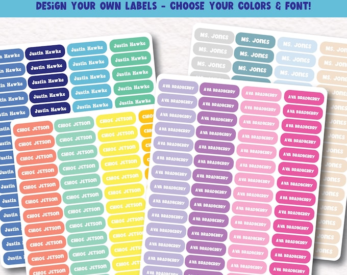 Layered Name Decals, Personalized Double Layer Name Stickers for Water ...