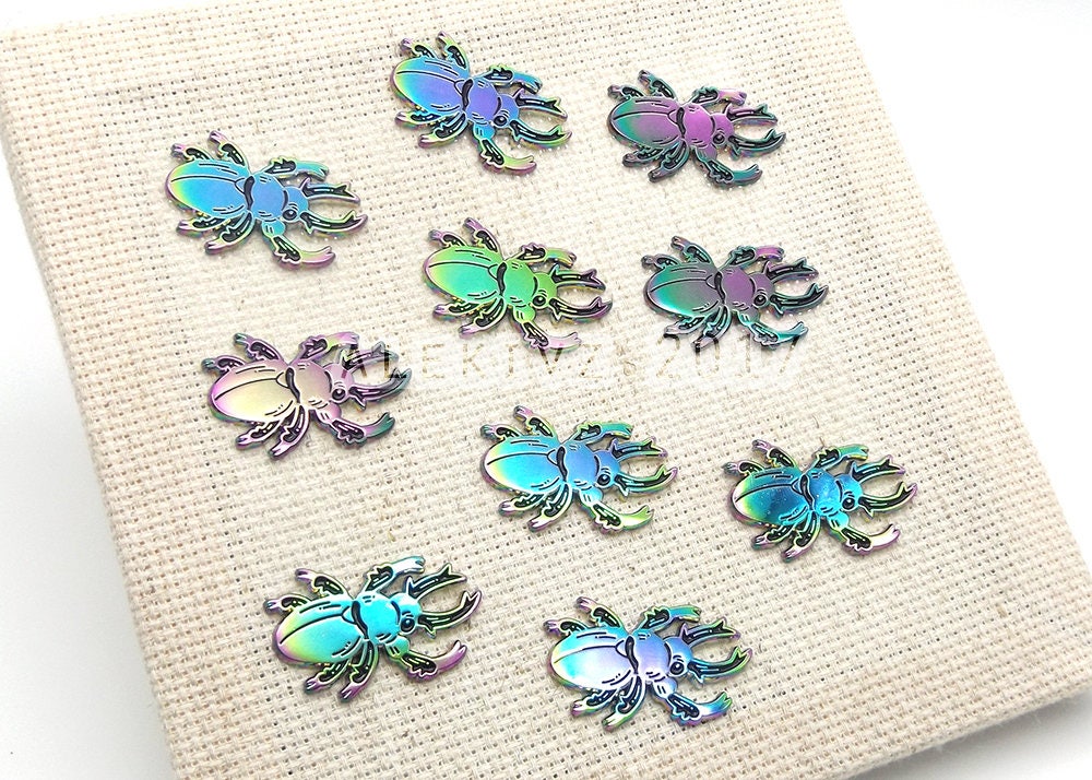 RAINBOW STAG BEETLE . Soft Enamel Pin . - Etsy