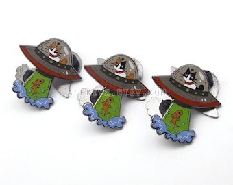 Alien Cat Hard Enamel Pin - Etsy