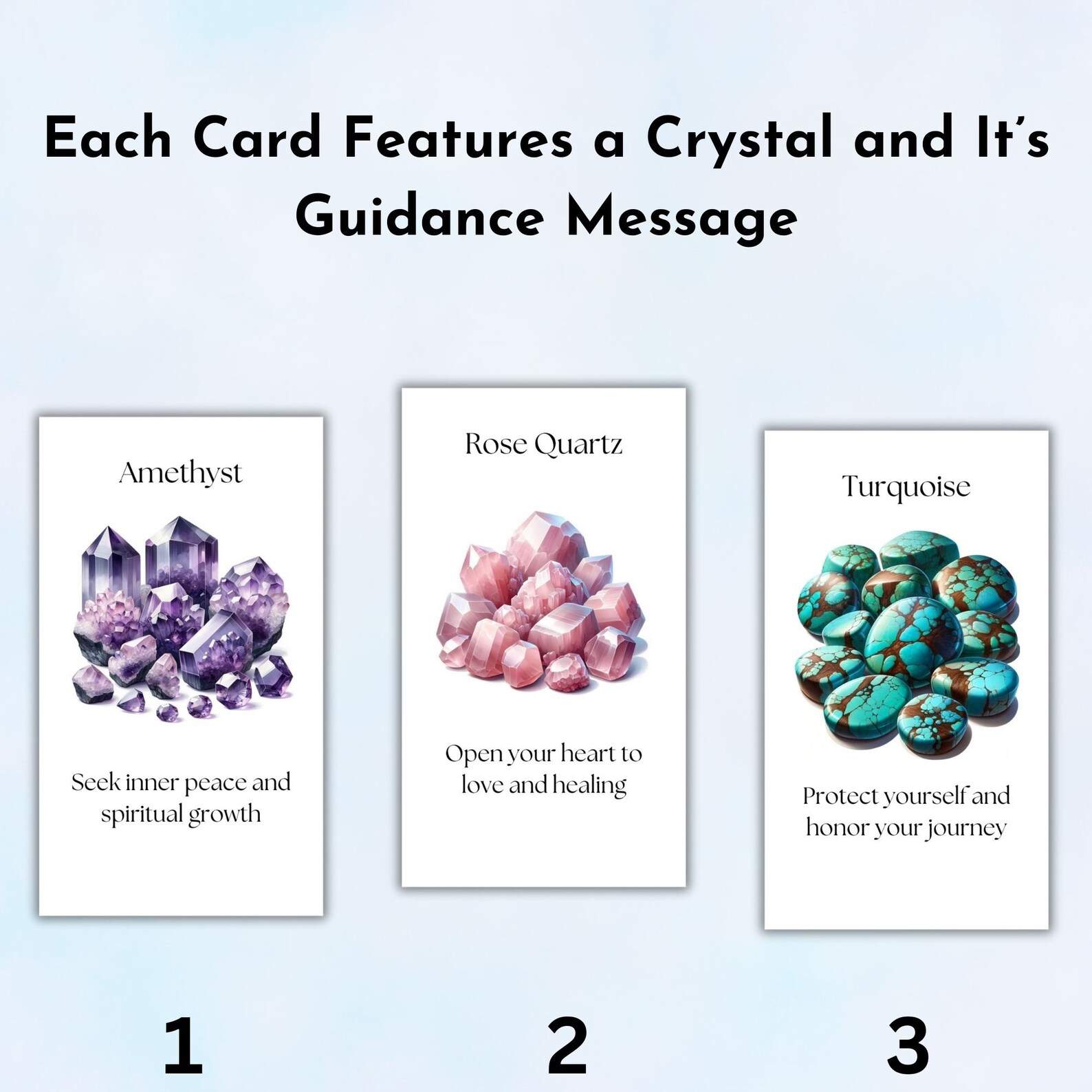 Crystal Oracle Deck, Mineral Magic, Crystal Deck,crystal Affirmation ...