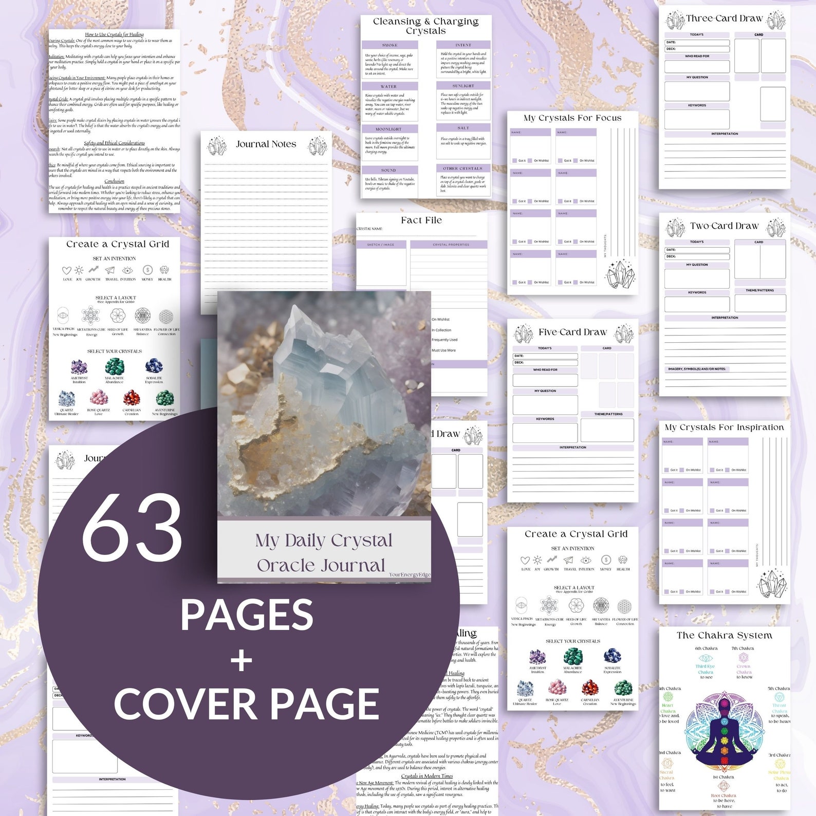 Crystal Worksheet, Crystal Printable, Healing Worksheets, Crystal Guide ...