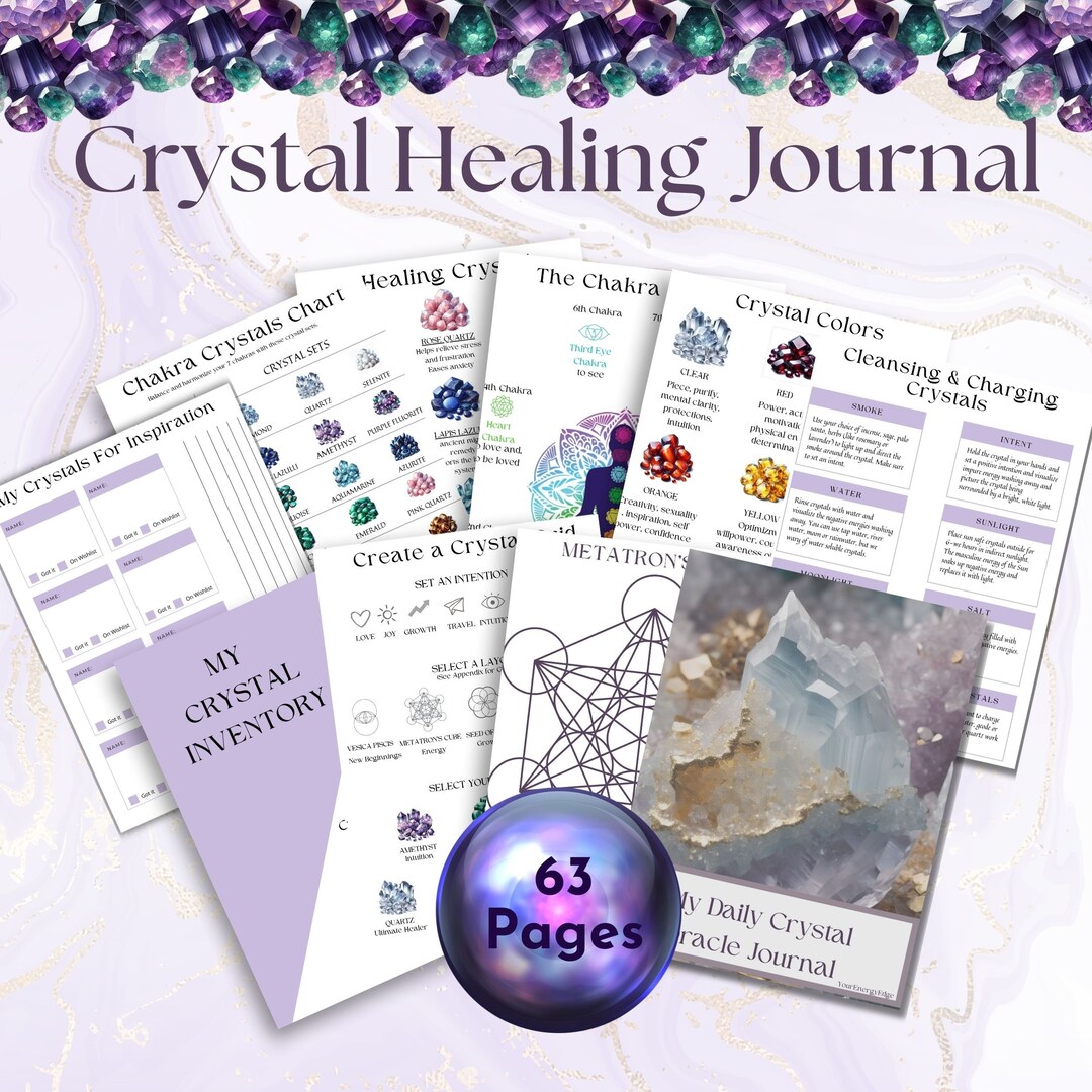 Crystal Worksheet, Crystal Printable, Healing Worksheets, Crystal Guide ...