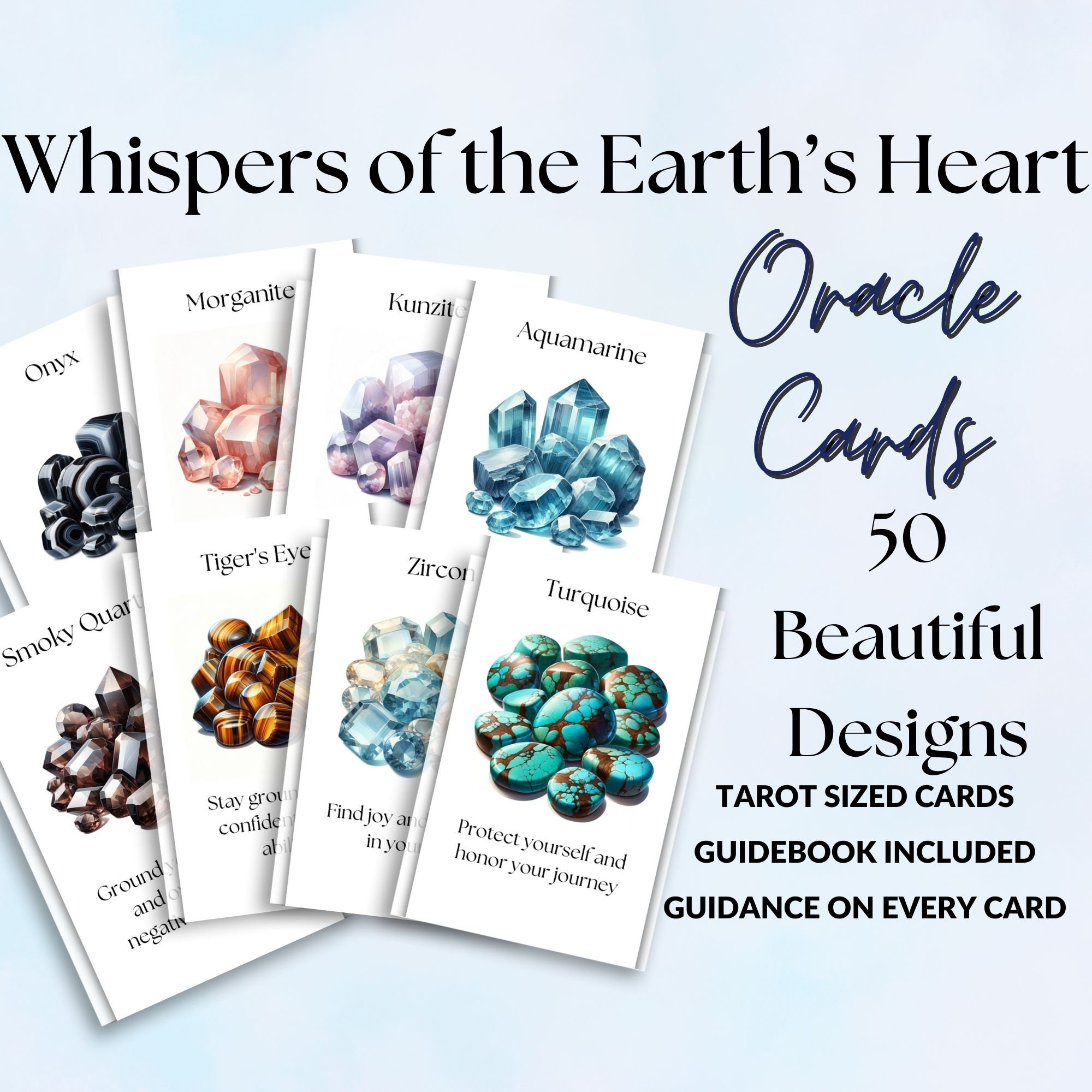 Crystal Oracle Deck, Mineral Magic, Crystal Deck,crystal Affirmation ...