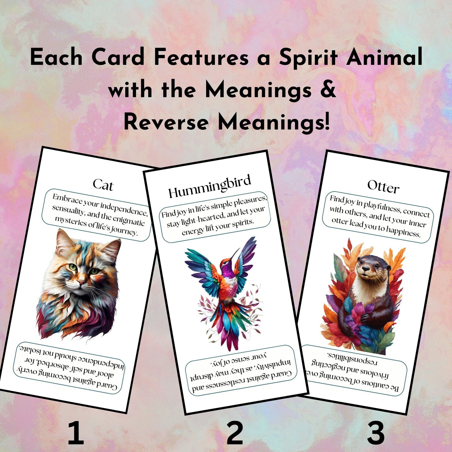 Animal Oracle Card Deck, Printable Oracle Cards, Mystical, Spiritual ...