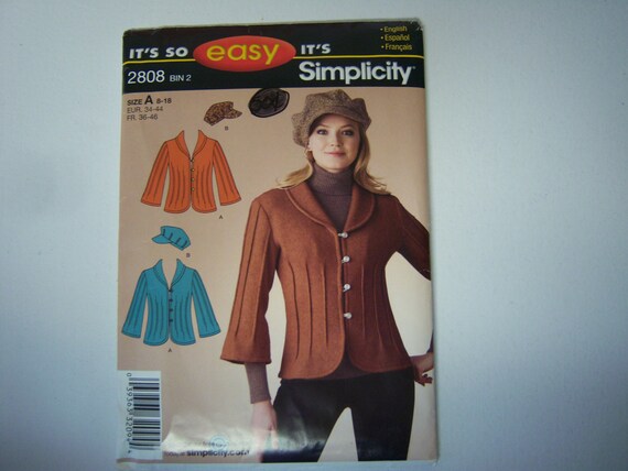 Simplicity 2808 Pattern Factory Fold Never Used Misses | Etsy