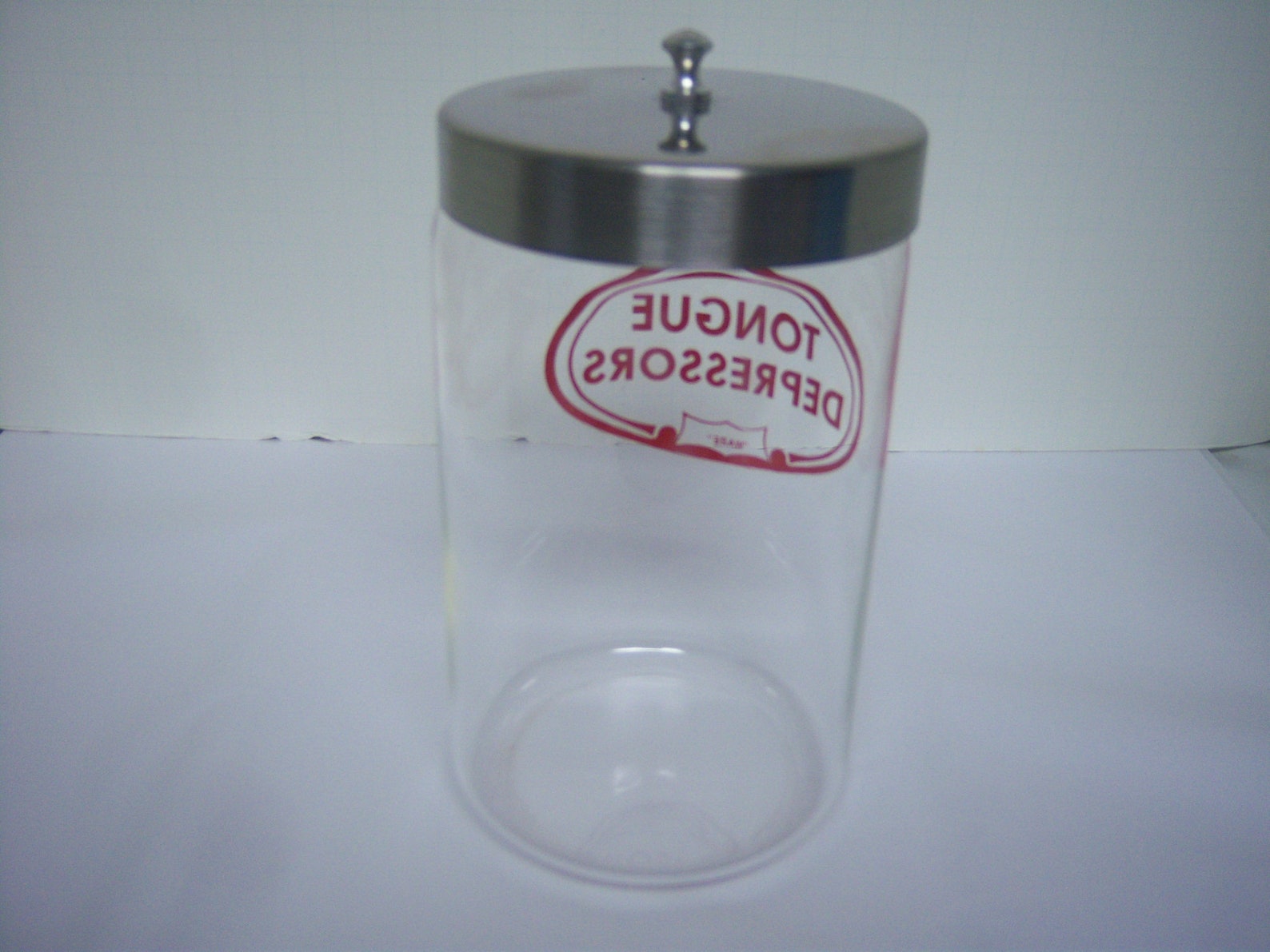 Vintage Pyrex Jar, Tongue Depressors Jar, Doctor's Office Pyrex, Very ...