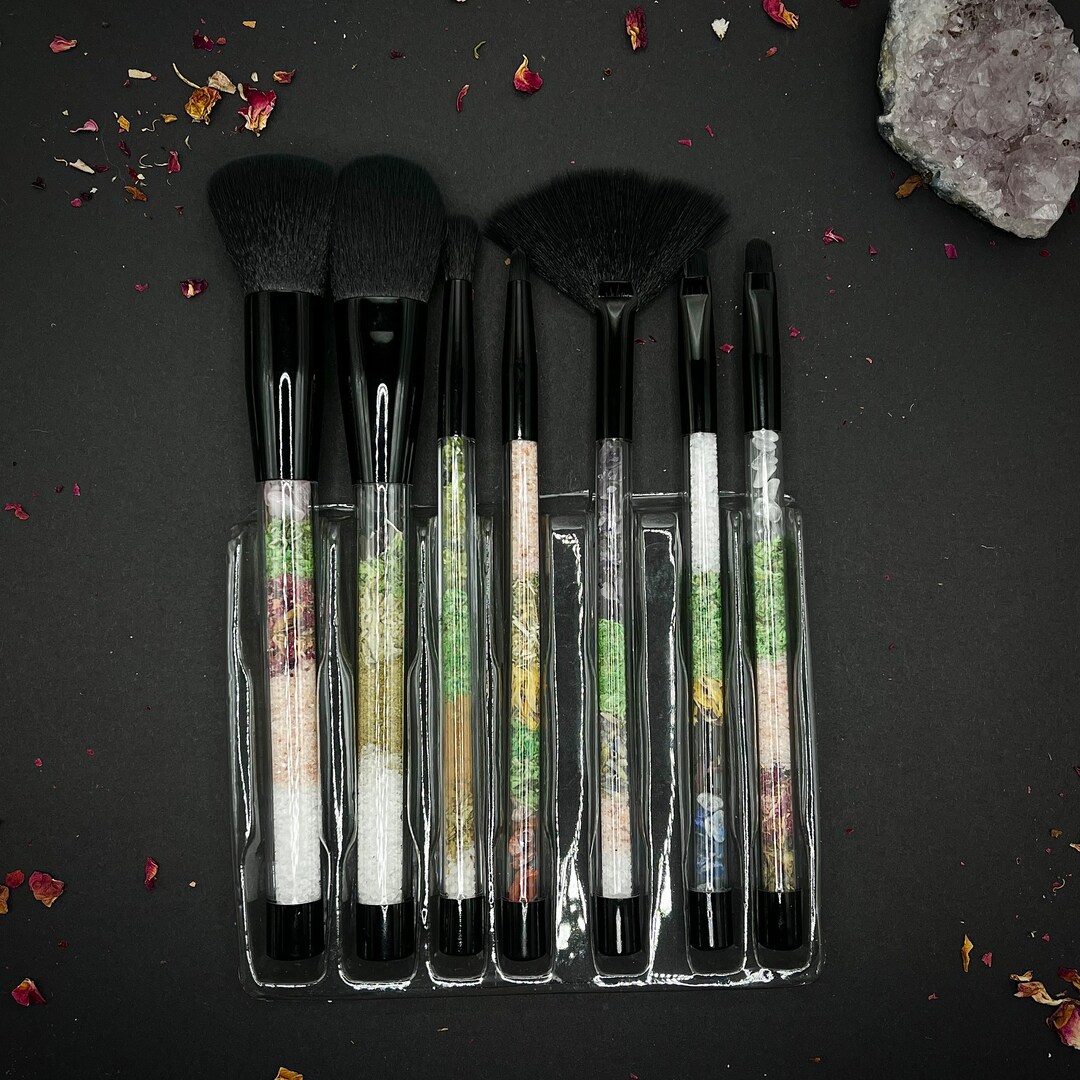 Witchy Herbal Crystal Healing Spell Makeup Brush Kit / Crystal Makeup ...