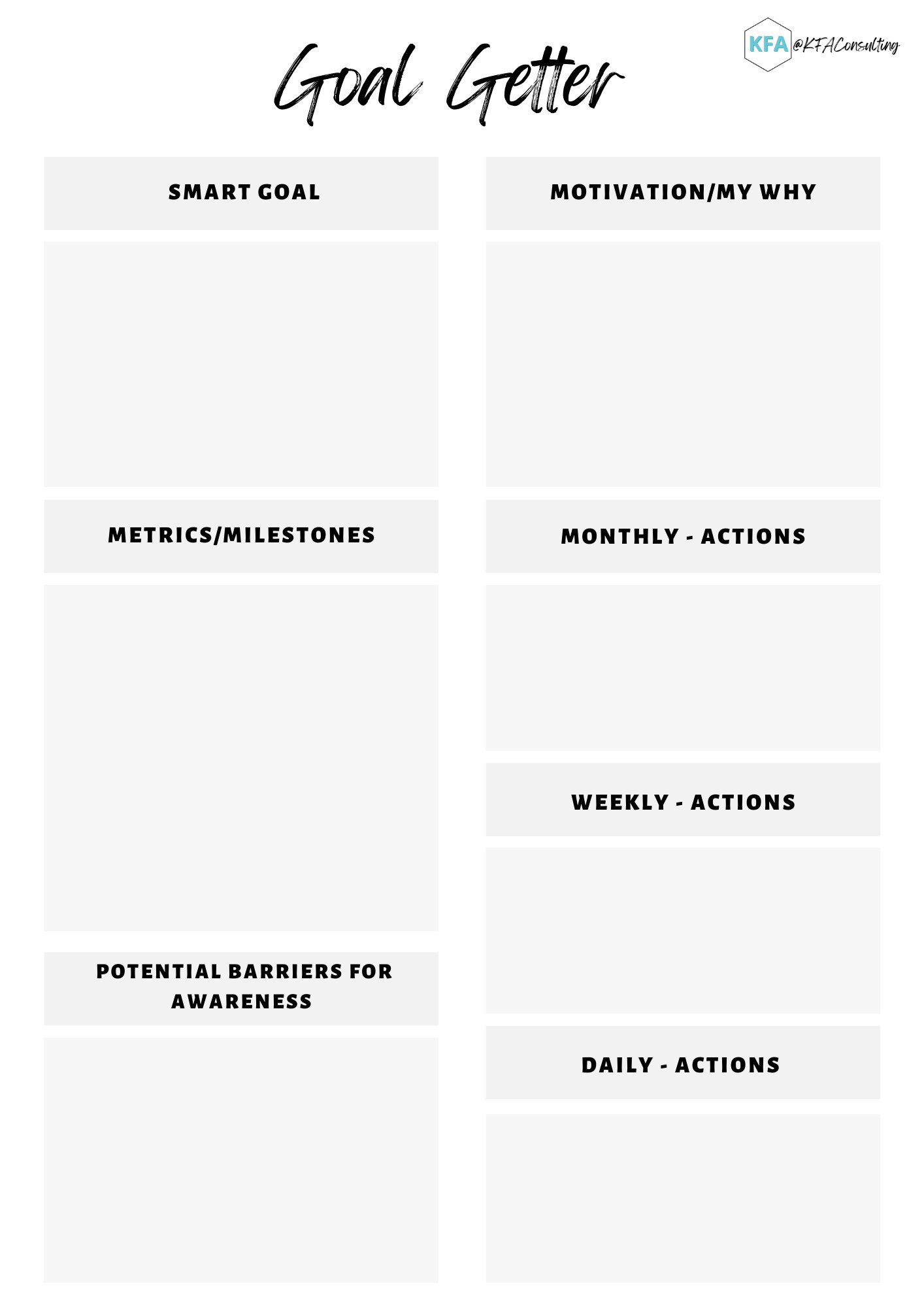 Smart Goal Worksheet, Onenote and Goodnotes Digital Planner_black and ...