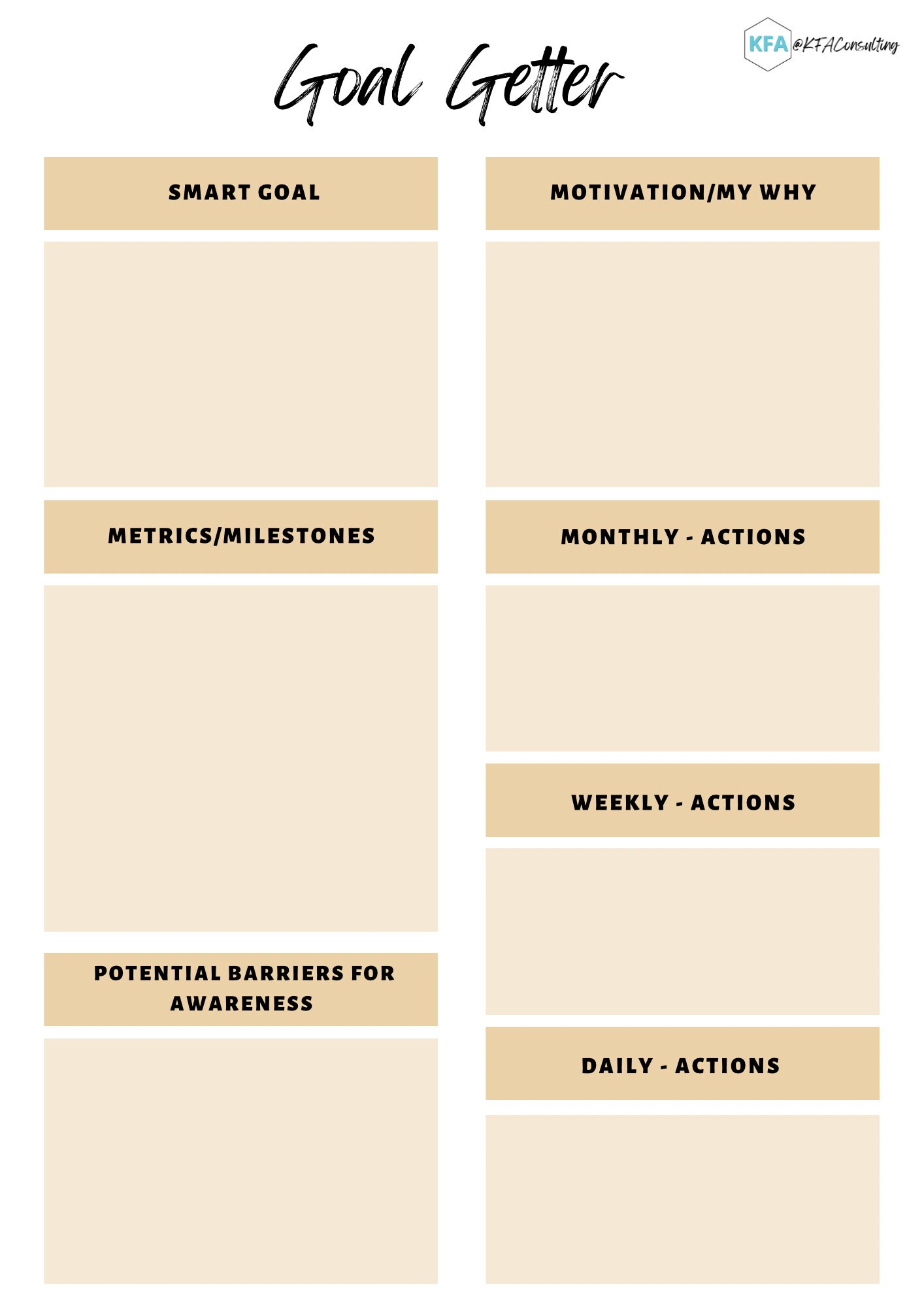 Smart Goal Worksheet, Onenote and Goodnotes Digital Planner_yellow Goal ...