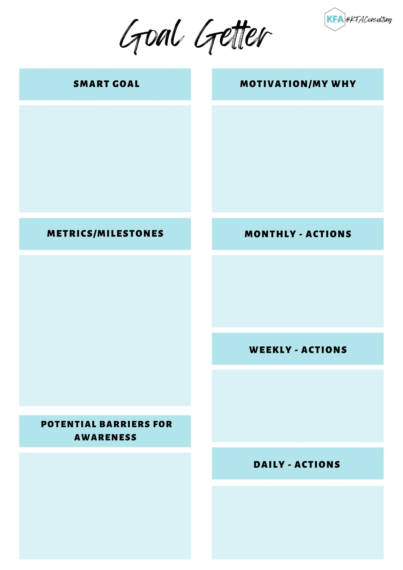 Smart Goal Worksheet, Onenote and Goodnotes Digital Planner, SMART ...
