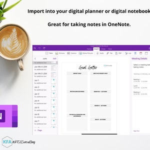 Smart Goal Worksheet, Onenote and Goodnotes Digital Planner_black and ...