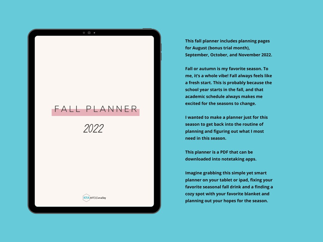 Goodnotes Fall Digital Planner - Daily, Weekly, Monthly | Autumn ...