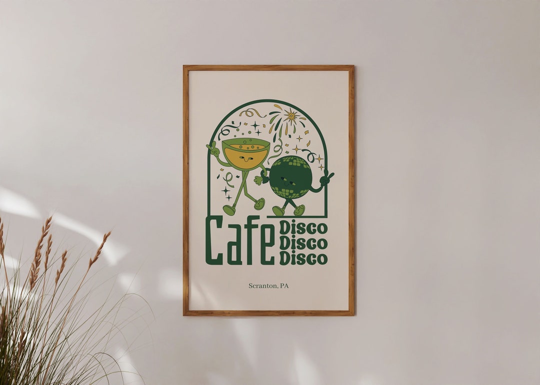 The Office Wall Art Printable Digital Download, Cafe Disco Wall Print ...