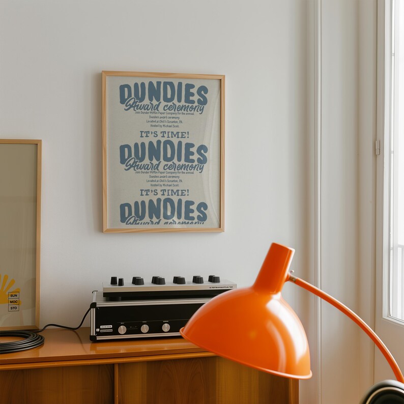 The Office Misty Blue Dundies Award Poster Printable Minimalist Wall ...