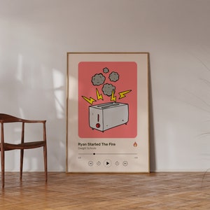 The Office Wall Art Printable, Digital Download Ryan Started the Fire ...