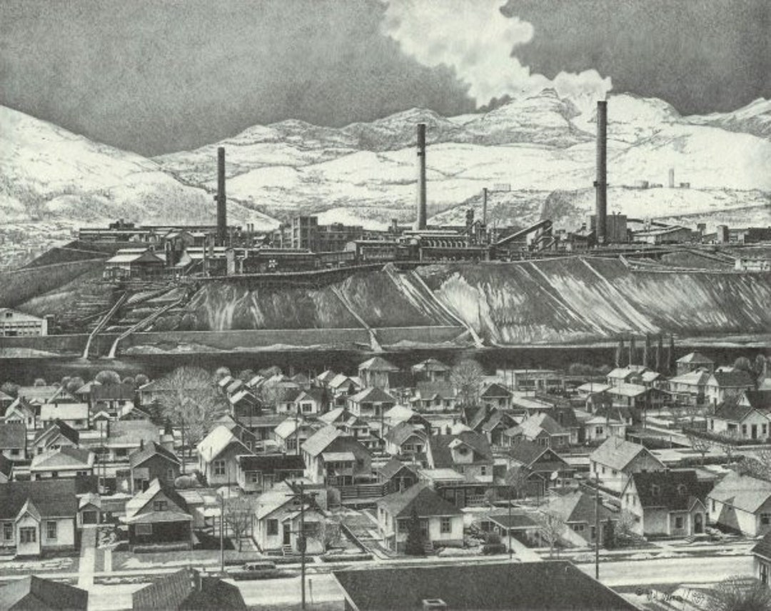 PENCIL DRAWING PRINT cominco From East Trail - Etsy Canada