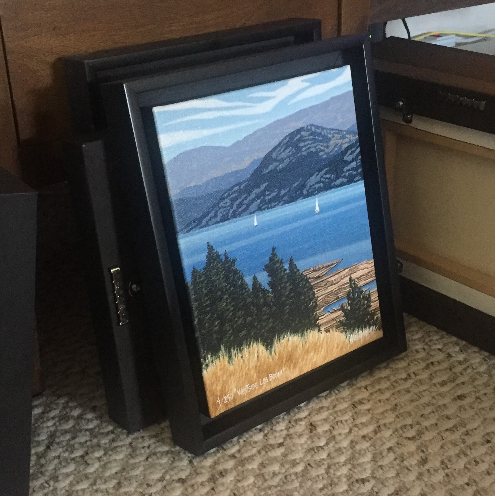 Framed Canvas Giclee Print westside Log Boom - Etsy UK