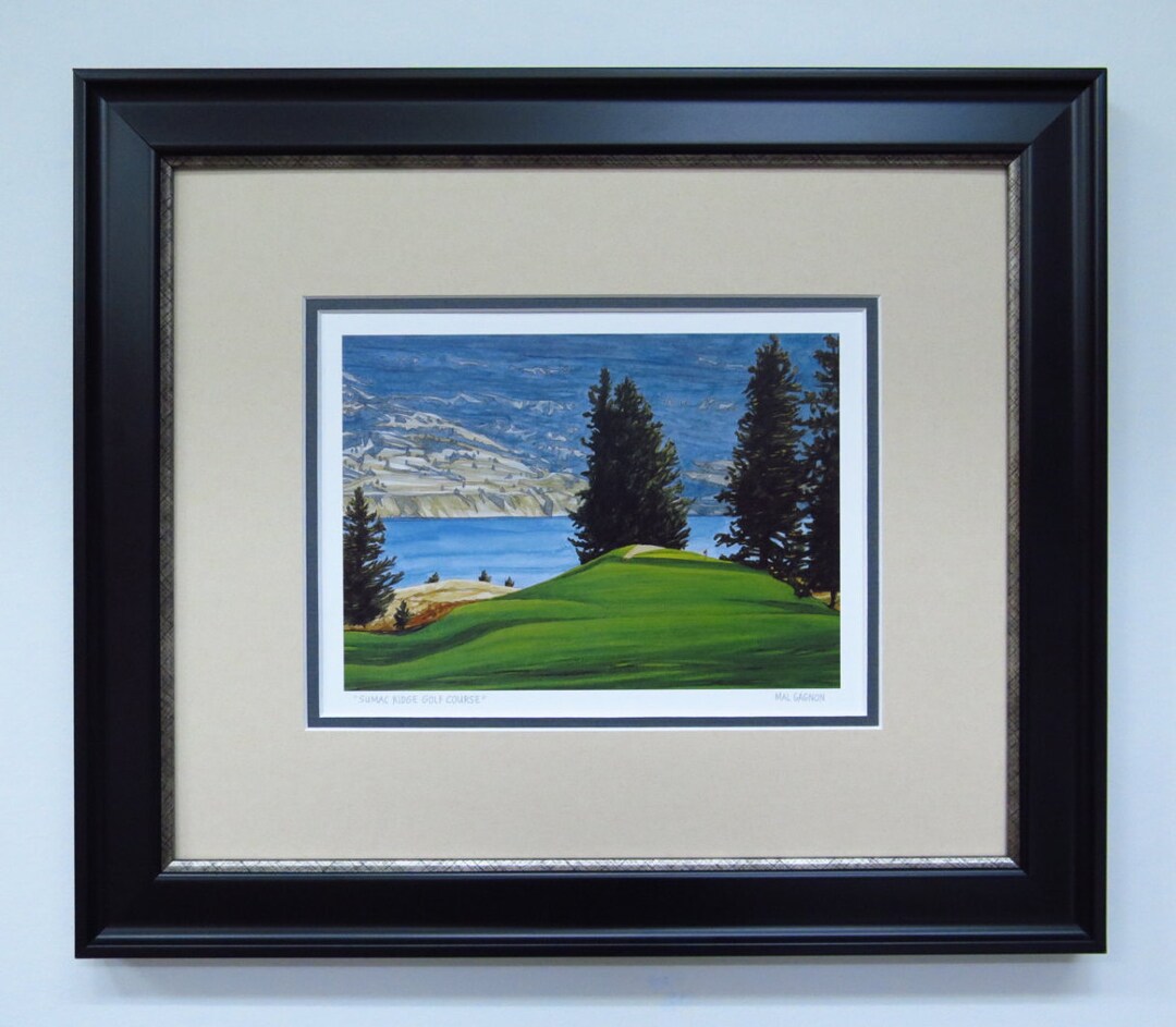 FRAMED Golf Artcard Print sumac Ridge Golf Course by Mal Gagnon - Etsy