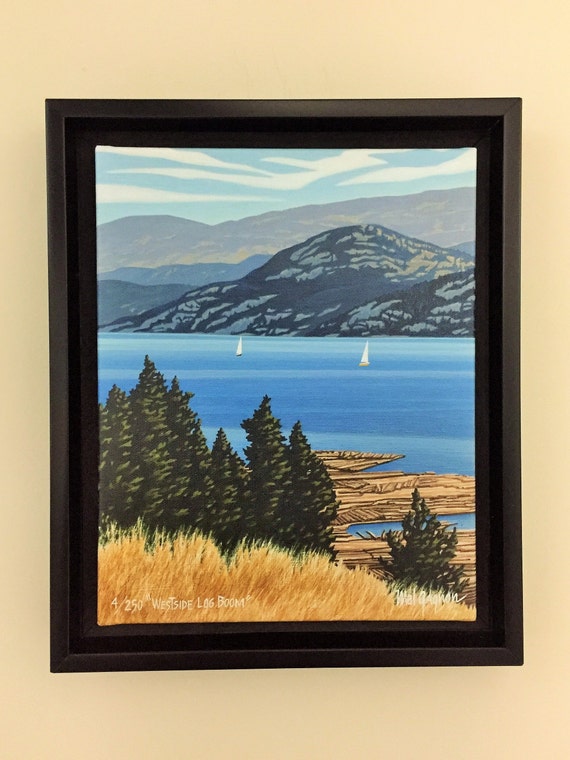 Framed Canvas Giclee Print Westside Log Boom | Etsy