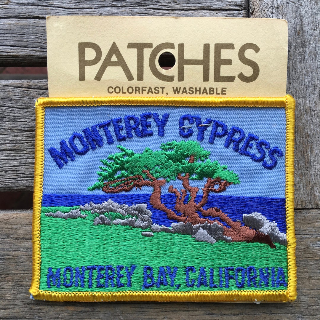 LAST ONE! Monterey Cypress, Monterey Bay, California Vintage Souvenir Travel Patch From Holm ...