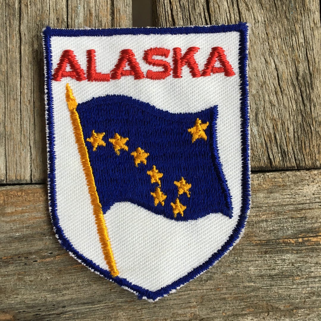 Alaska Flag Vintage Souvenir Travel Patch From Voyager - Etsy