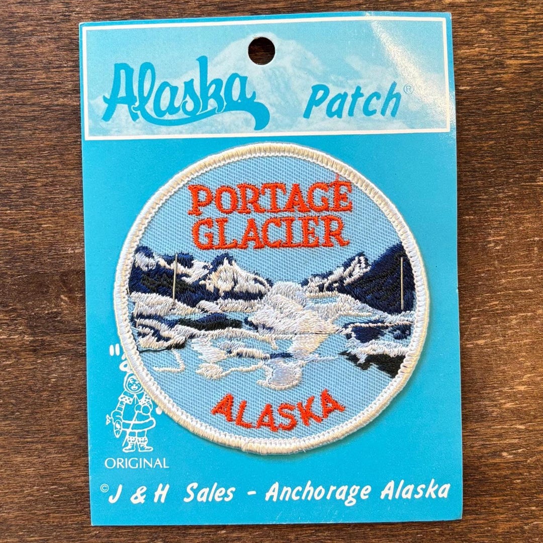 Vintage Portage Glacier Travel Patch From J&H Sales Anchorage, Alaska ...