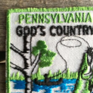 Pennsylvania God's Country Vintage Souvenir Travel Patch From Voyager ...