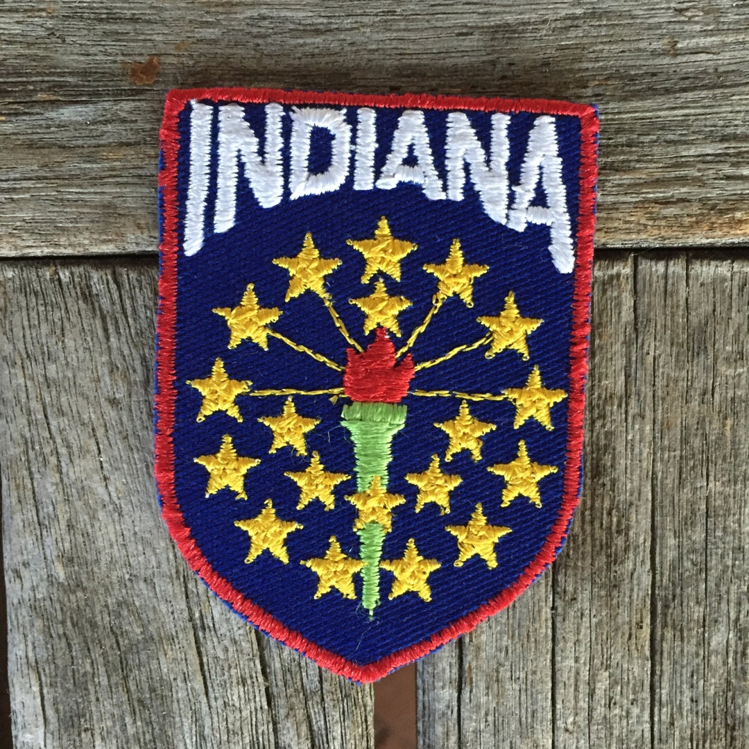 Indiana Vintage Souvenir Travel Patch From Voyager - Etsy