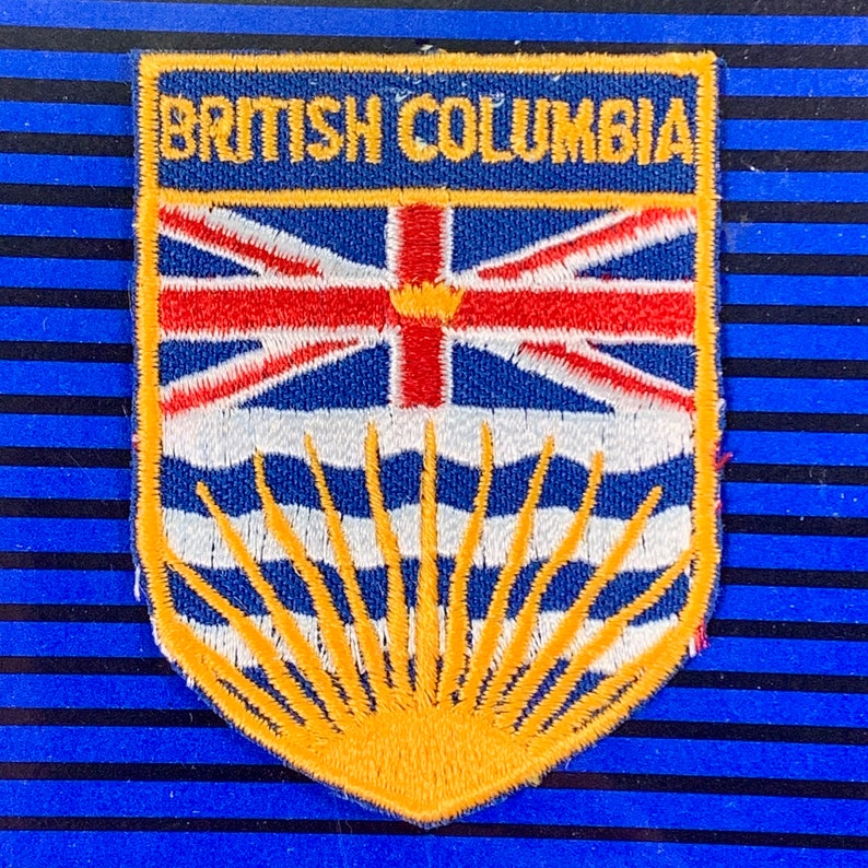 British Columbia Canada Vintage Souvenir Flag Patch - Etsy