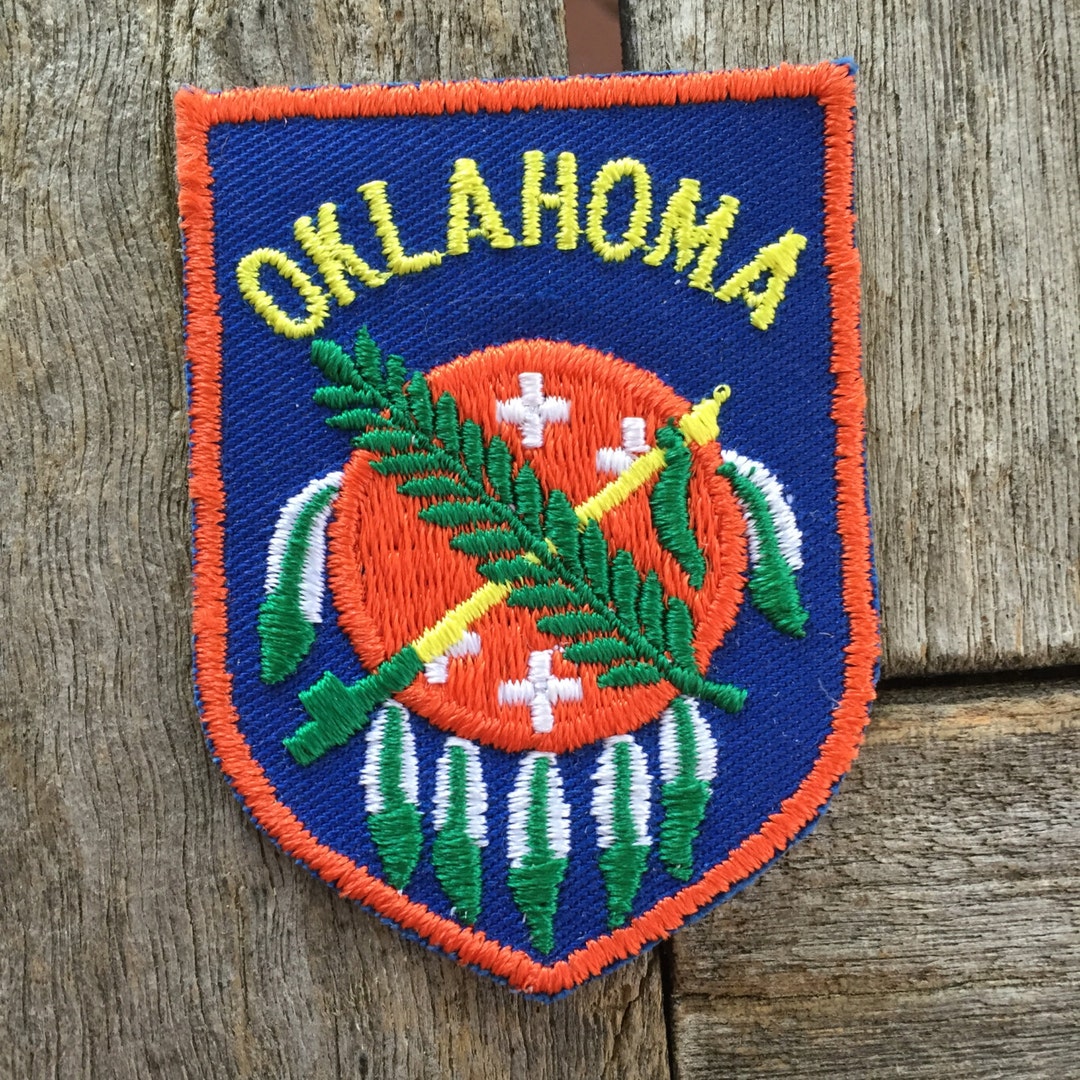 Oklahoma Vintage Souvenir Travel Patch From Voyager - Etsy