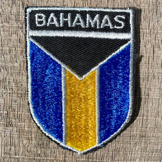 Bahamas Flag Vintage Travel Souvenir Patch by Voyager - Gem