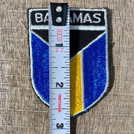 Bahamas Flag Vintage Travel Souvenir Patch by Voyager - Gem